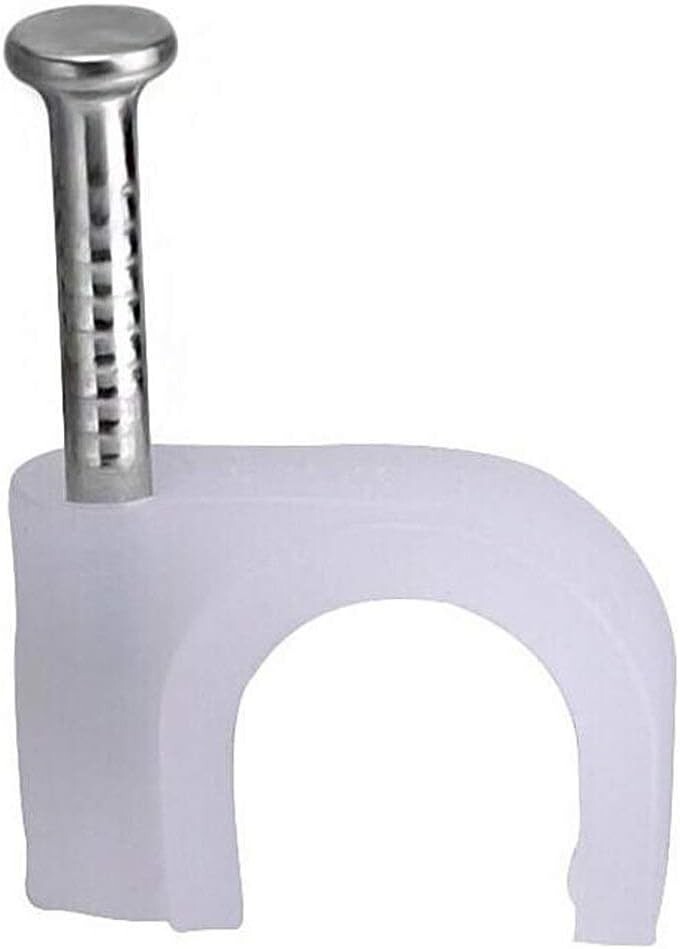 Round Cable Clips for Wall 4mm 5mm 6mm 7mm 8mm 9mm 10mm White Black ...