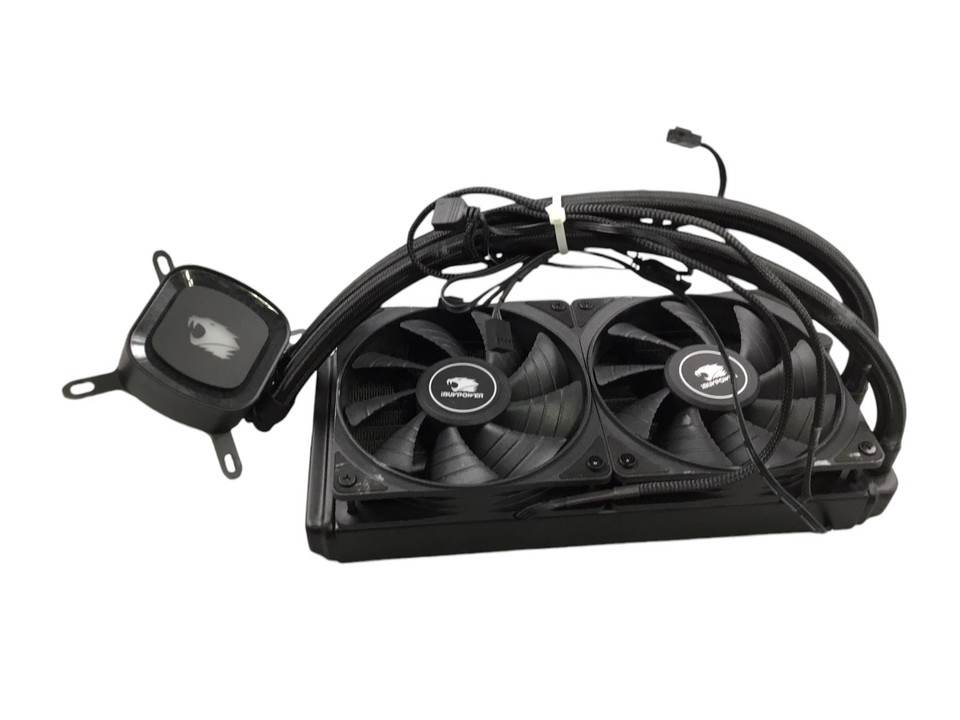 iBUYPOWER-AW4 240mm Radiator CPU Liquid Cooler (2x120mm Core Fans) w ...