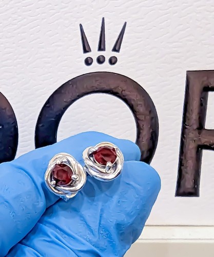 New Genuine Authentic PANDORA 292334C06 January Red Birthstone Stud ...