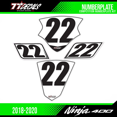 Ninja 400 Numberplates Raceplates 2018-2020 Racing Number Plates CCS ...