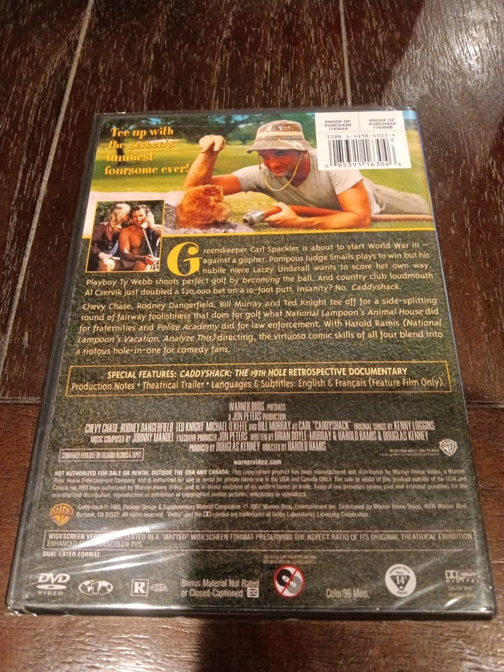Caddyshack DVD New Sealed Movie 20th Anniversary Edition 85391163046| eBay
