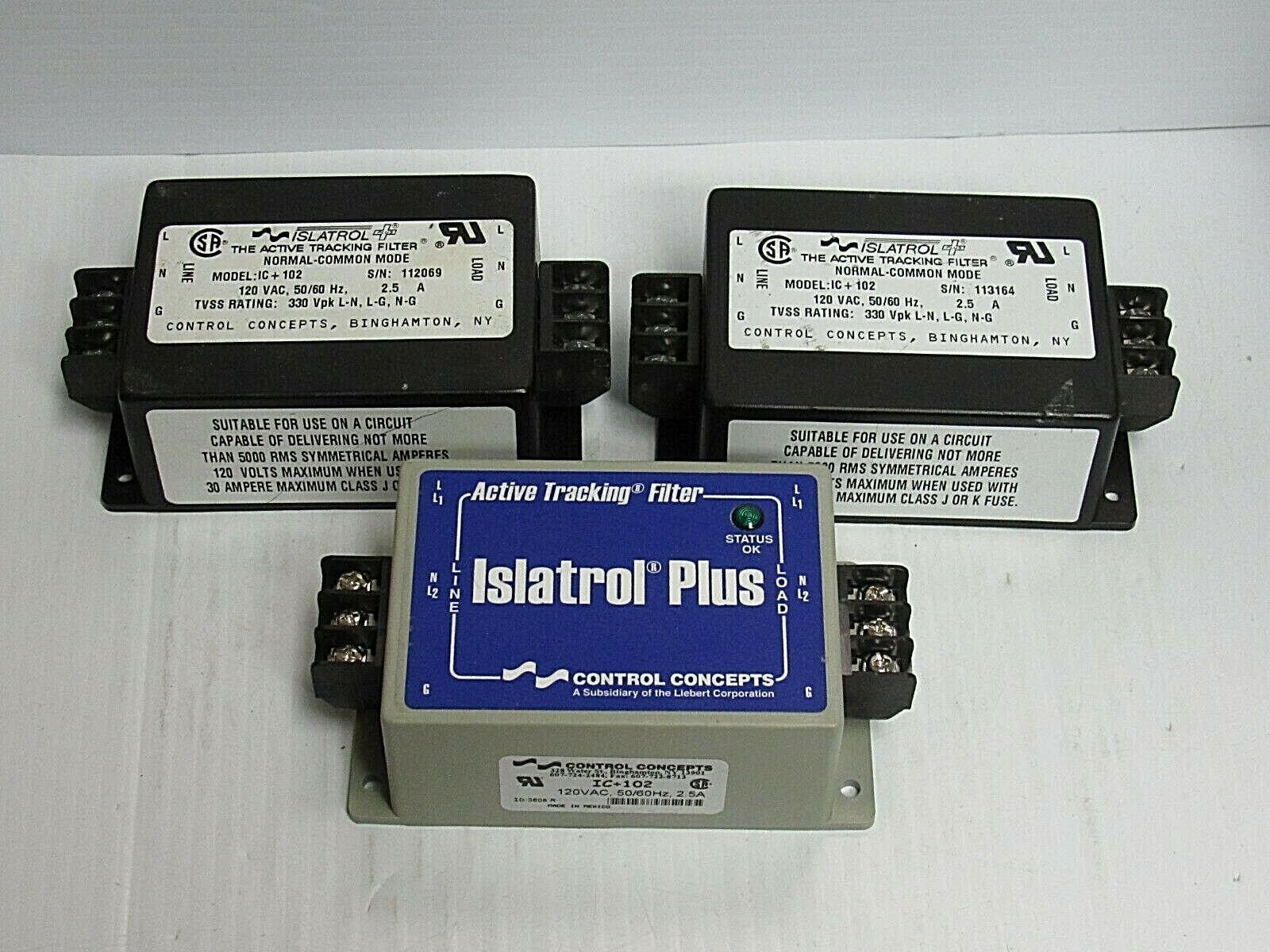 (3) CONTROL CONCEPTS ISLATROL PLUS ACTIVE TRACKING FILTER IC+102 IC102 ...
