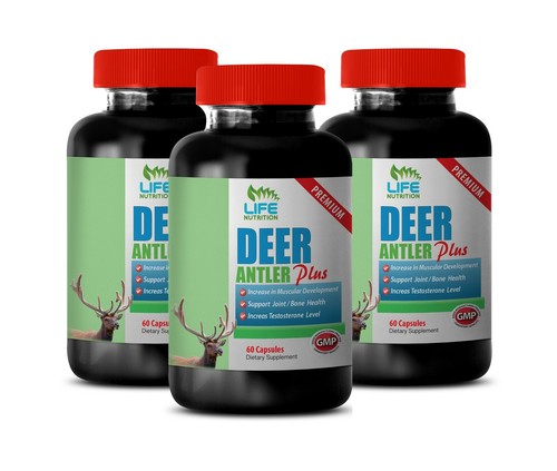 Testosterone Powder - DEER ANTLER PLUS 555mg - Sexual Energy Booster ...