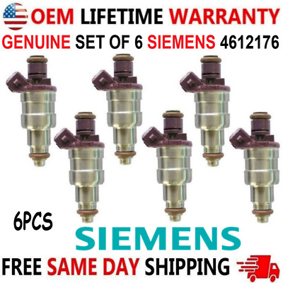 6 Pieces Genuine SIEMENS Fuel Injectors for 1992-93 Chrysler New Yorker ...