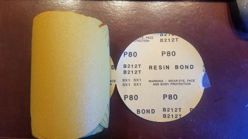 Pro-Finish B212T Sanding Discs Roll | P80 | Resin Bond | 6" Diameter ...