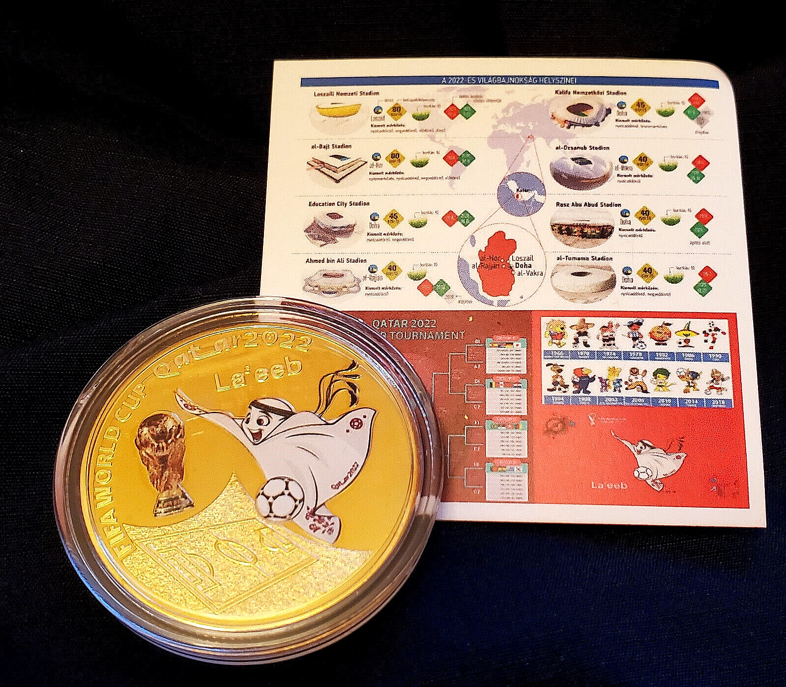 Qatar 2022 World Cup Gold Coin La'eeb | Grelly USA