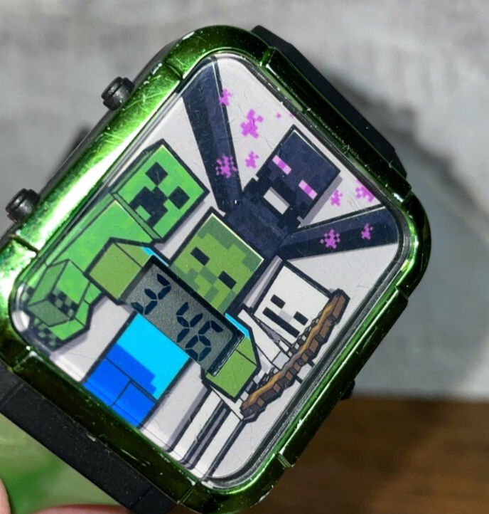 2022 Accutime Watch Corp Minecraft Wrist Watch Kids Green Plastic ...