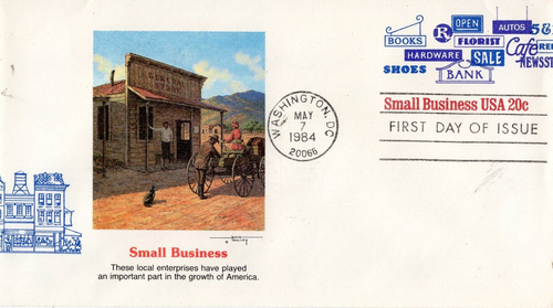 USPS FDC #U606 - 1984 20c Small Business USA Fleetwood ST1325 | eBay
