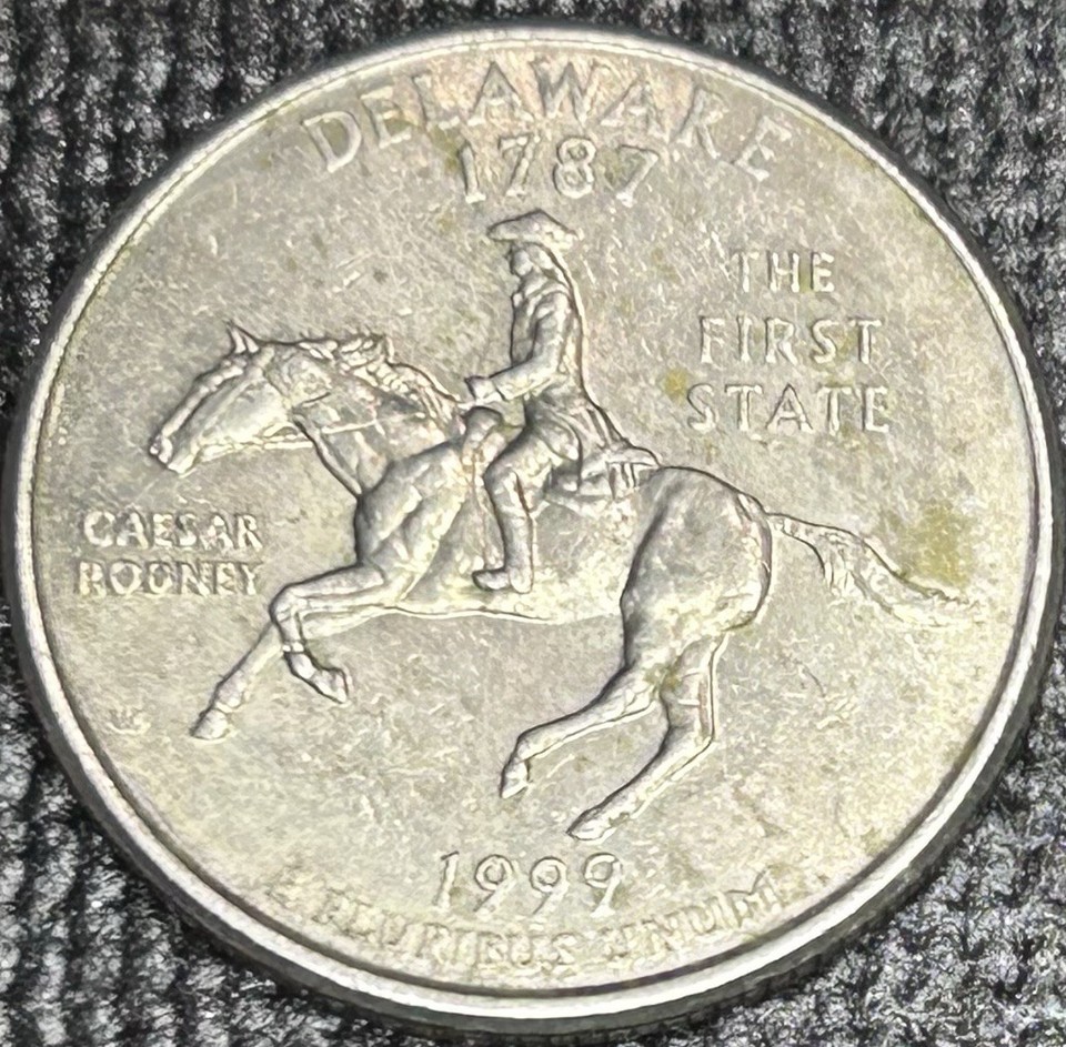 1999-P Delaware Statehood Quarter ~ FS-901 “Spitting Horse” Error Nice ...