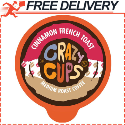 Crazy Cups Coffee Pods for Single Serve Keurig, Cinnamon French Toast ...