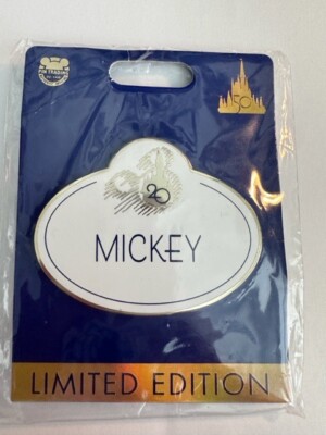 WDW Cast Member 50th Anniversary Name Tag 20th LE 600 Disney Pin (B) | eBay