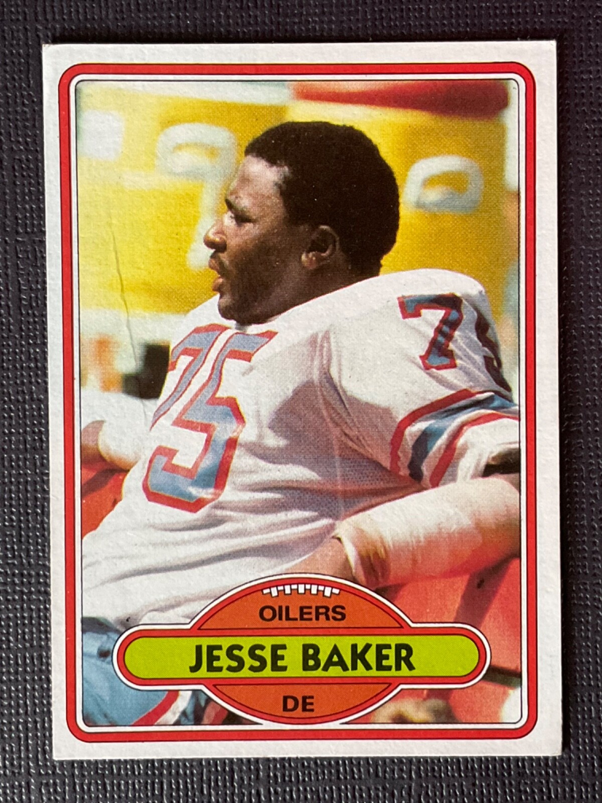 Jesse Baker 1980 Topps Rookie Football Card #100 Houston Oilers Defensive End NM | eBay