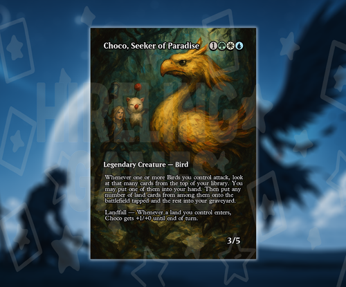 Choco, Seeker of Paradise MTG - Alt Art Custom Game Cards Final Fantasy ...