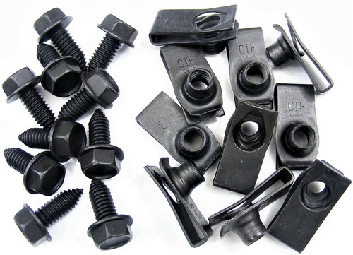 Mopar Body Bolts & U-nut Clips- 5/16-18 x 13/16"- 1/2" Hex- 20pcs (10ea ...
