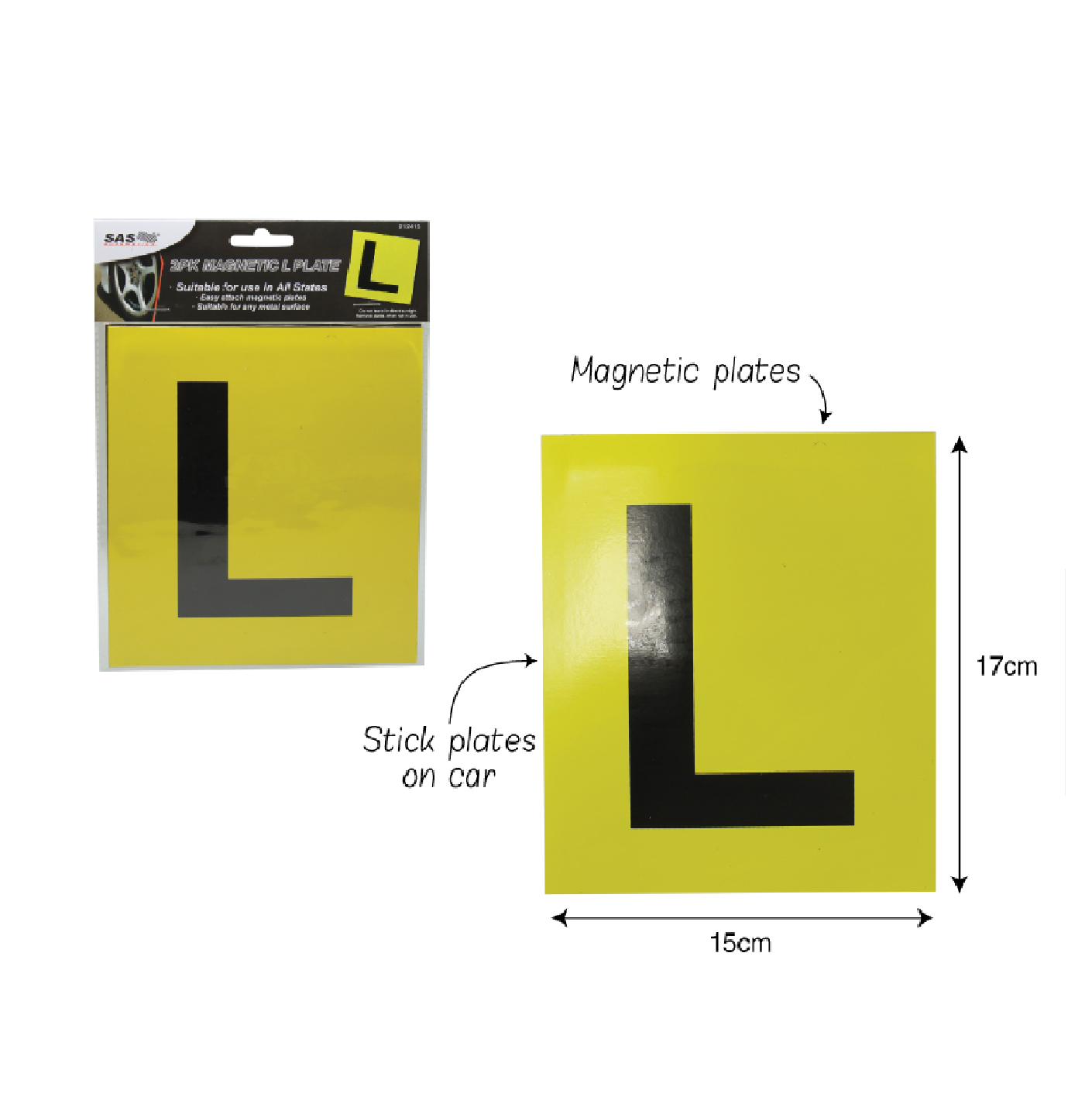 Handy Hardware 4pce L Plates Magnetic | Easy to Use (all Aus States ...