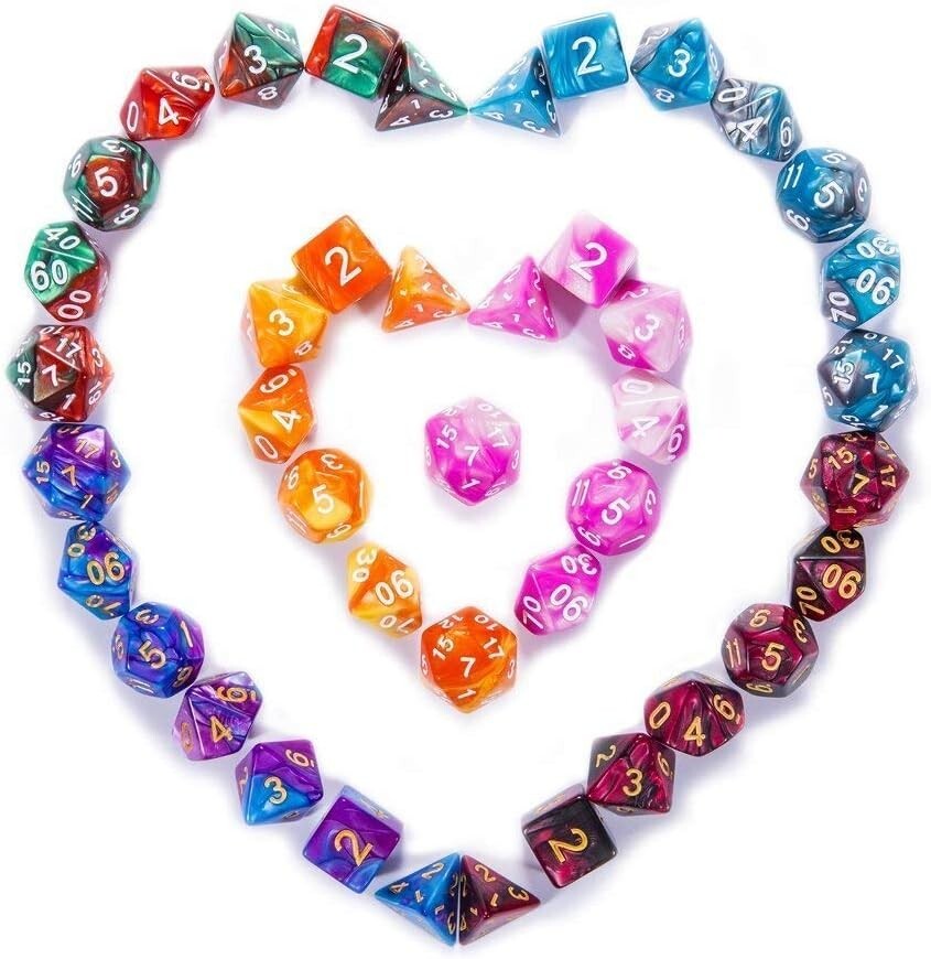 DND Dice Set 42PCS Polyhedral D&D Dice for Roleplaying Dice Games as ...