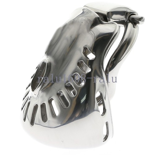 Stainless Steel Fully Closed Scrotum Restraint Male Chastity Belt Cage ...