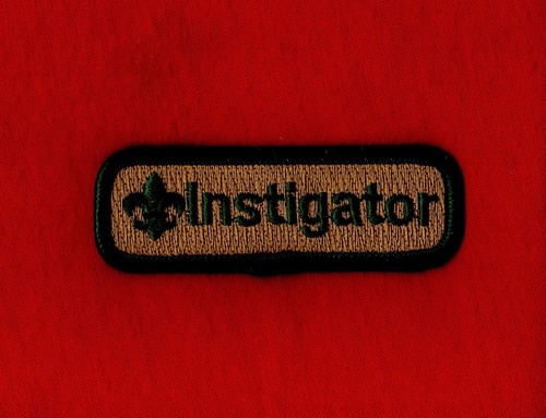 INSTIGATOR Spoof Comic Trained Patch Boy Cub Scout Leader Centennial ...