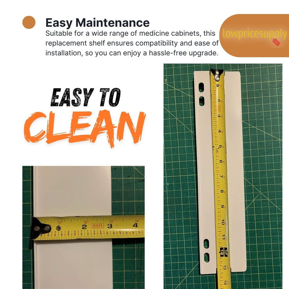 1 PCS White Plastic Medicine Cabinet Shelf Replacement - Please check ...