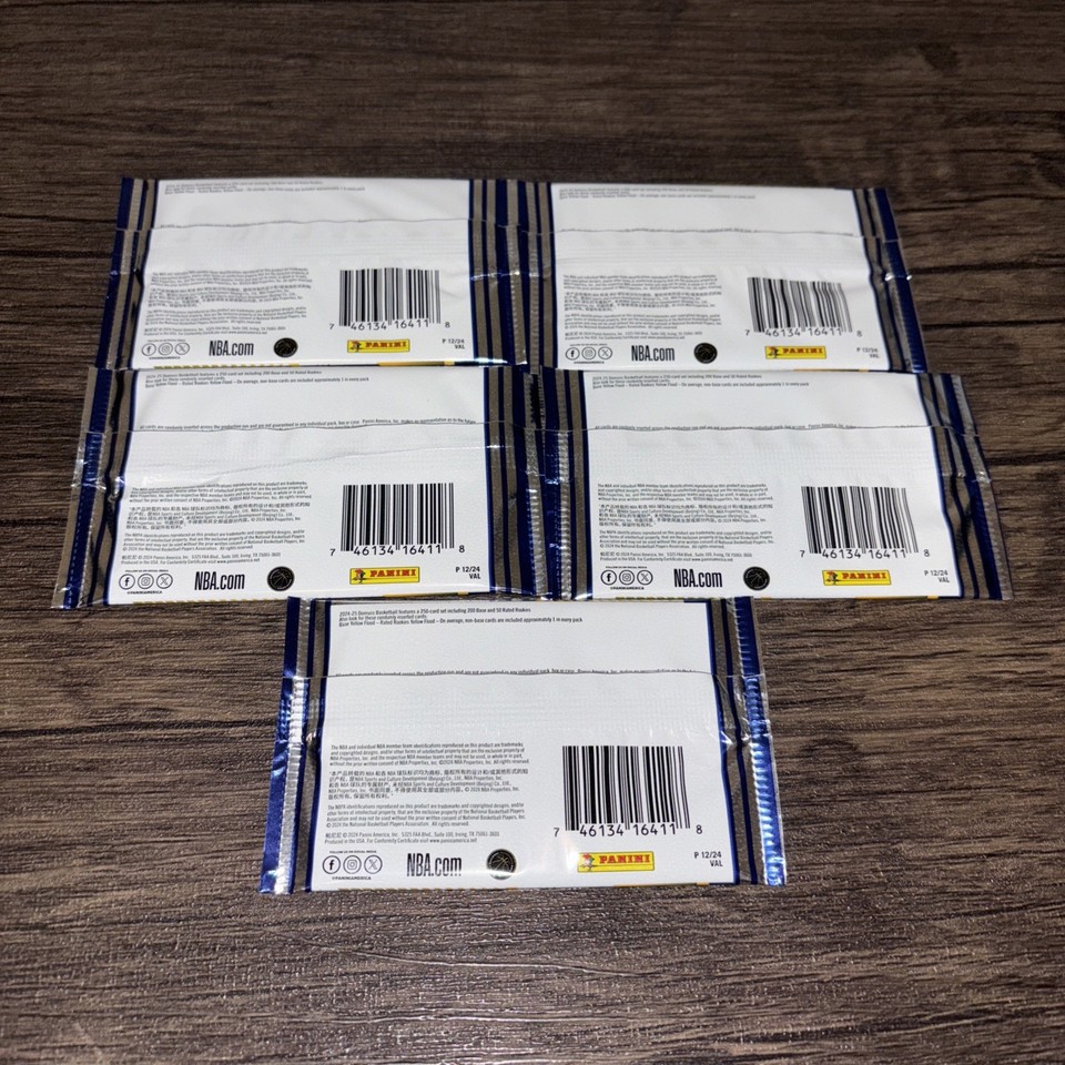 (5) 2024-25 Panini Donruss Basketball-5 Card Packs-Sealed-Free Shipping ...