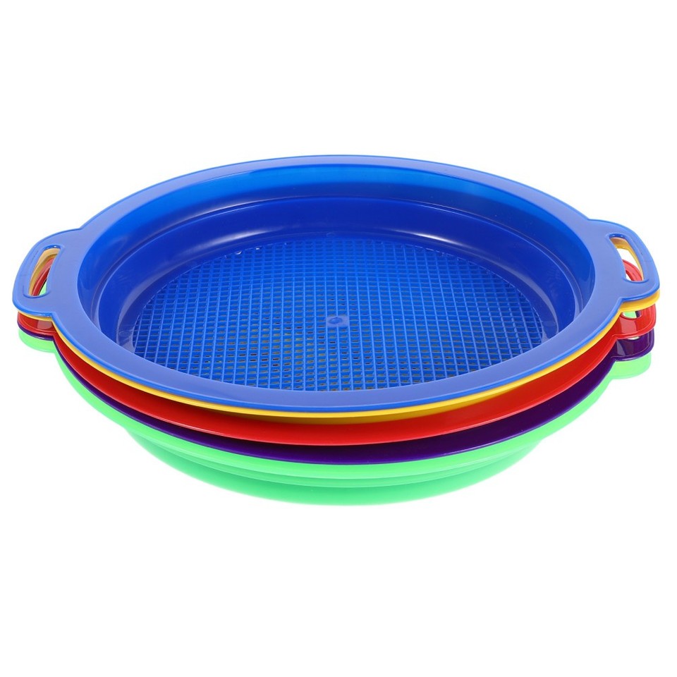 5pcs Beach Sand Sifter: Kids Beach Sand Sieve for Sandbox Backyard ...