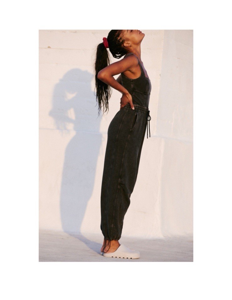 FP MOVEMENT Inbound Jumpsuit Onezy Size Large Women’s Black Free People ...