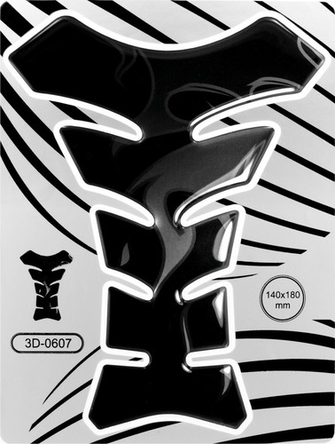 Motorcycle Motorbike Tank Pad Sticker Protector Scratch Black Domed 3D ...