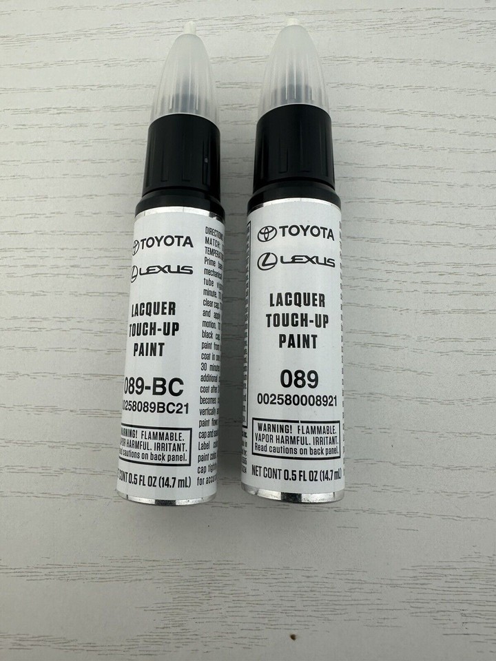 GENUINE TOYOTA OEM TOUCHUP PAINT WIND CHILL PEARL KIT 089 & 089-BC (2 ...
