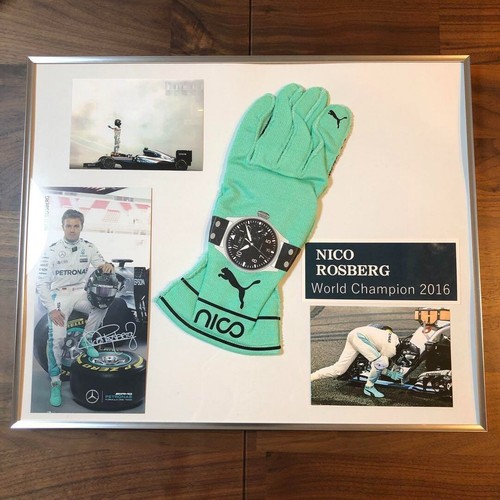 Nico Rosberg Racing Gloves & Driver Card & Photo Special Framing F1 ...