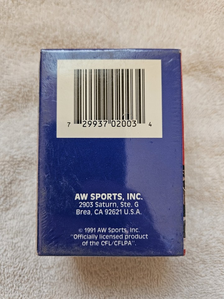 1991 AW ALL WORLD FOOTBALL CARD COMPLETE SET CFL Canadian Football ...