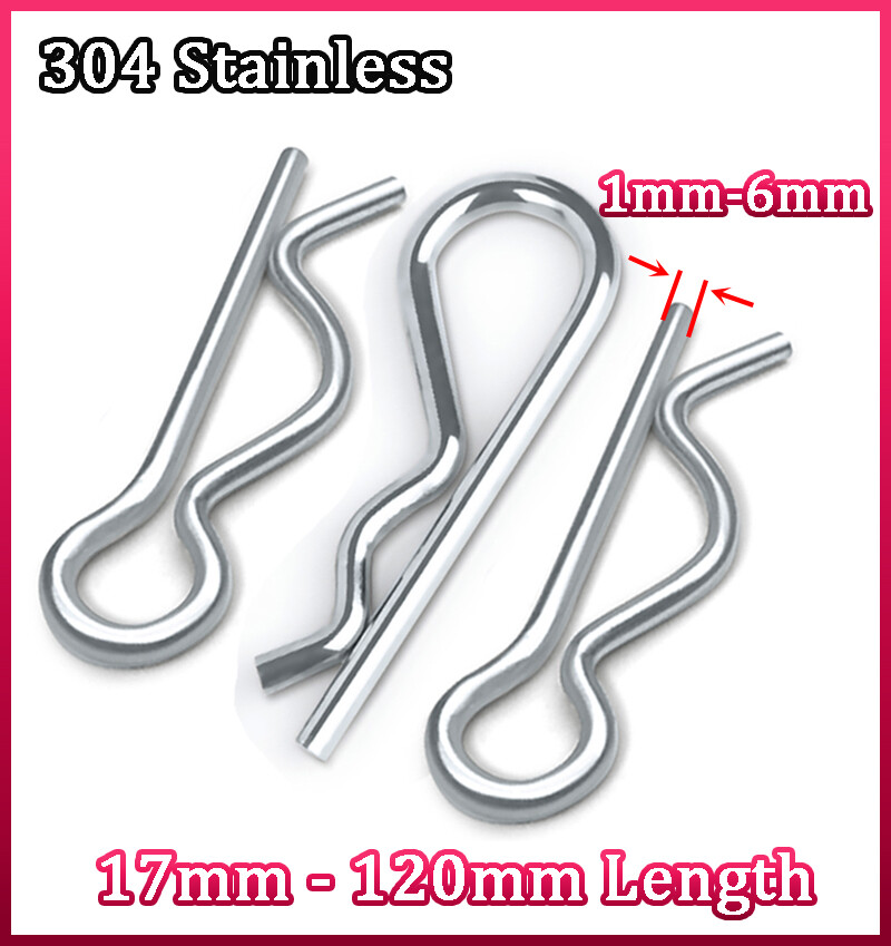 R Pin Shaft Retaining Clips Cotter Pins Stainless Steel 1mm 2mm 3mm 4mm ...