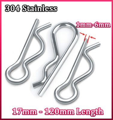 R Pin Shaft Retaining Clips Cotter Pins Stainless Steel 1mm 2mm 3mm 4mm ...