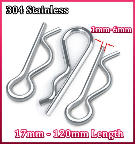 R Pin Shaft Retaining Clips Cotter Pins Stainless Steel 1mm 2mm 3mm 4mm ...