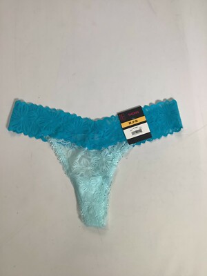 Womens No Boundaries Light Blue Lace Thong NEW! NWT | eBay