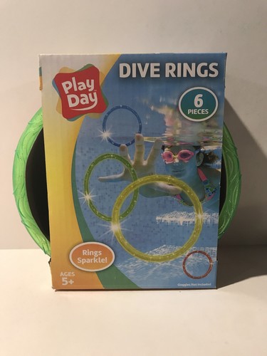 **NEW** Play Day Dive Rings, 6 Pieces In Sparkly Colors, Ages 5 ...