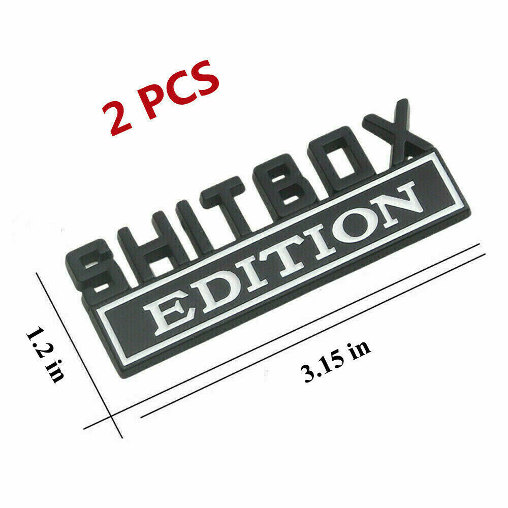 NEW SHITBOX EDITION Chrome Metal Emblem Decal Badge Stickers for GM ...