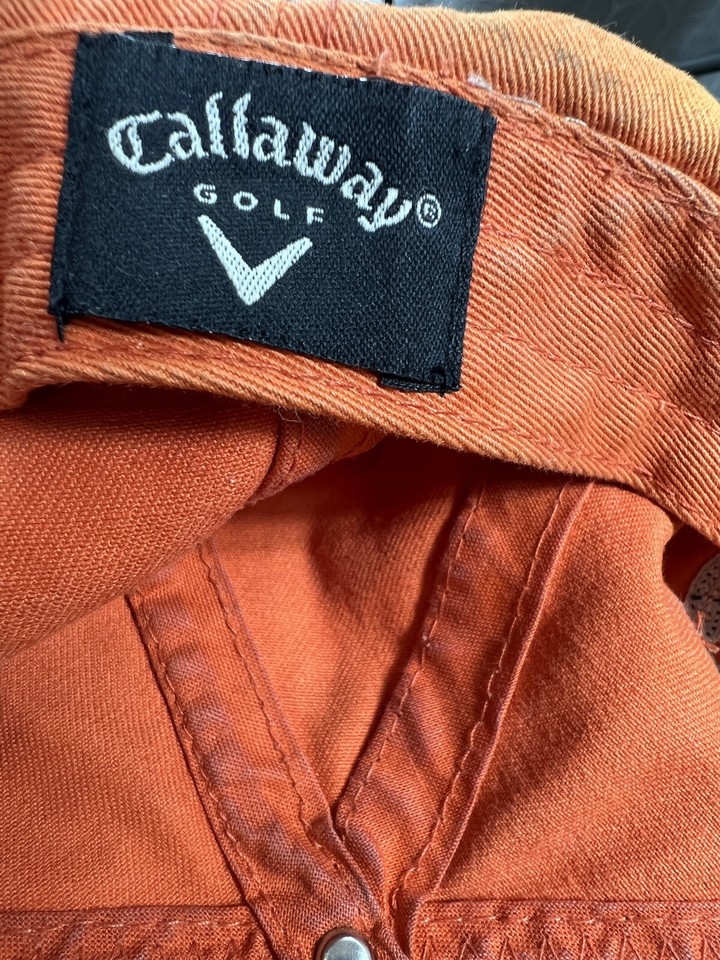 Vintage Callaway Golf V Orange 82 Hat/Cap Shows Wear but a favorite of ...
