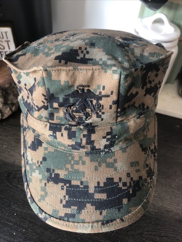 USMC 8 Point Cover Marine Corps Digital woodland Utility Hat cover k ...