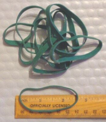 10 Green Produce Rubber Bands Size #63 Many Uses Including Broccoli ...