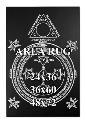 Goetia Lesser Key of Solomon Magic Circle Area Rug Hermetic Esoteric ...