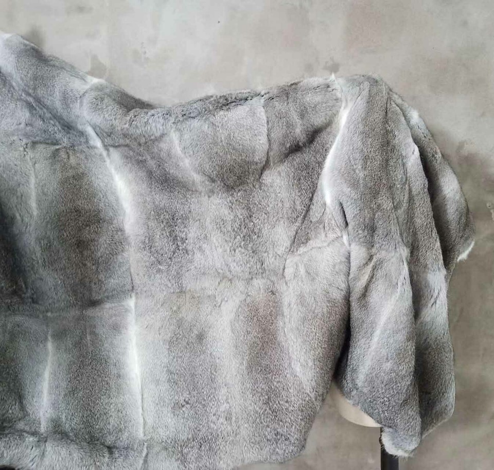 Natural real fashion rabbit Fur Blanket leather Soft plate Mattress ...