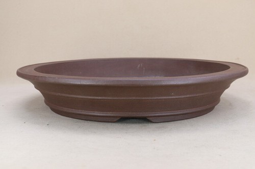 Chinese Bonsai Pot Shinto φ15.7"(40cm) Brown Unglazed Round Large I219 ...