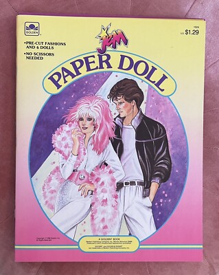 Vintage Original JEM Paper Doll Book UNCUT 1986 Golden Book #1524 NEW ...