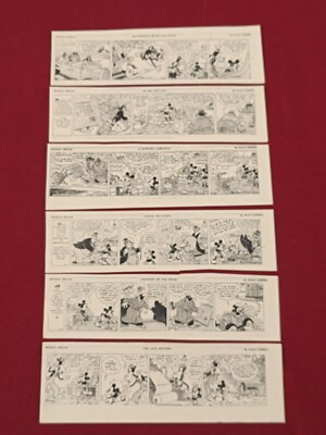 Floyd Gottfredson Daily Comics Strips Studio Proof 28/3/1935 - 3/4/1935 ...