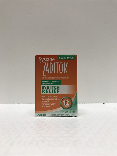 Alcon Zaditor Antihistamine Eye Drops - 0.17oz (2 Pack) for sale online ...