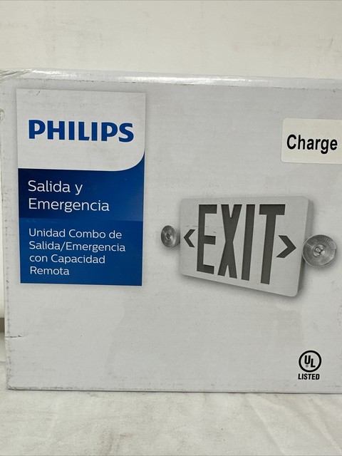 Philips Exit Emergency Combo 2 Light LED White Interchangeable Red ...