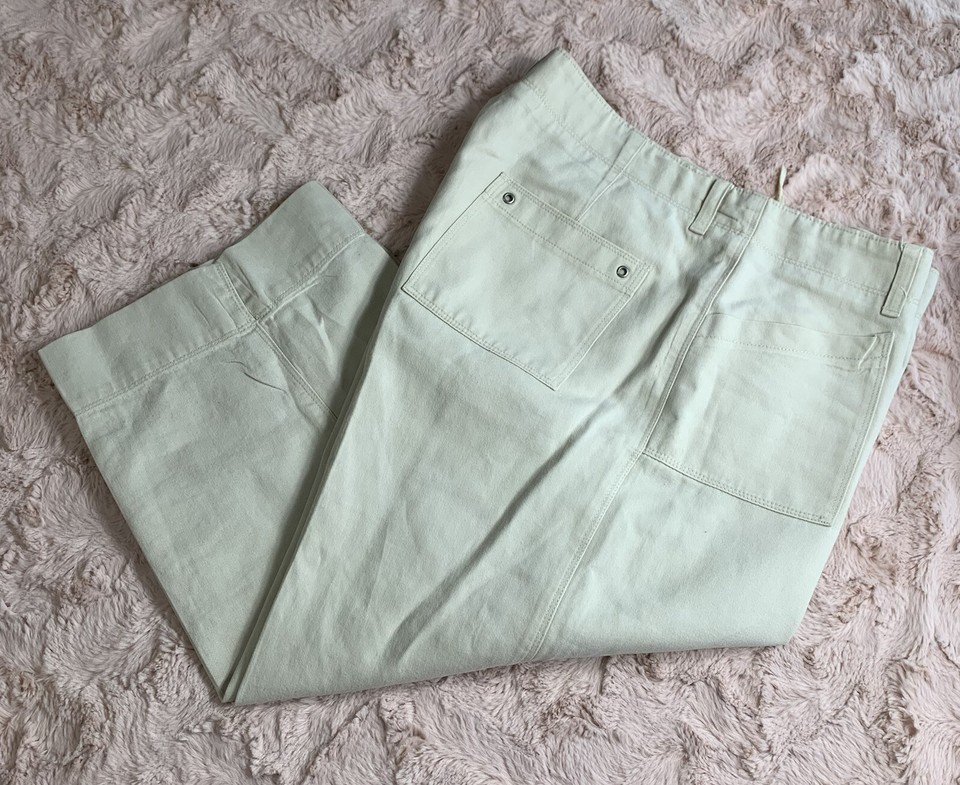 Lee Rivited Capris Women’s Size 12 Utility Beige Cream | eBay