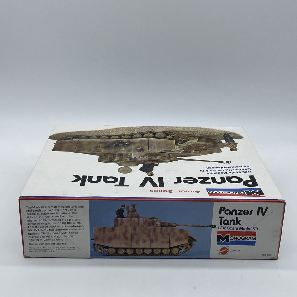 1972 Monogram Armor Series Panzer IV Tank Model Kit | eBay