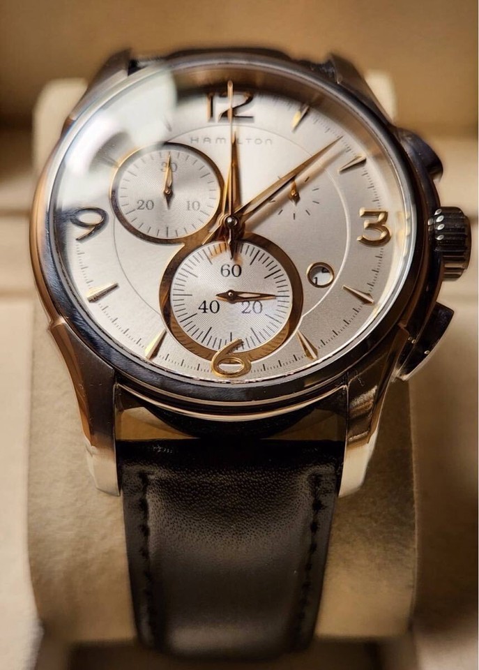 Hamilton Jazz Master CHRONO Quartz 42mm men's watch gold-tone used ...