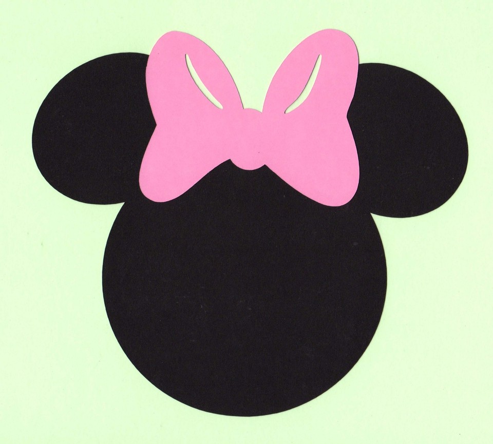 Minnie Mouse Head w/ Bow Die Cuts, 5", 6", or 7" - 10 pcs - Assembled ...